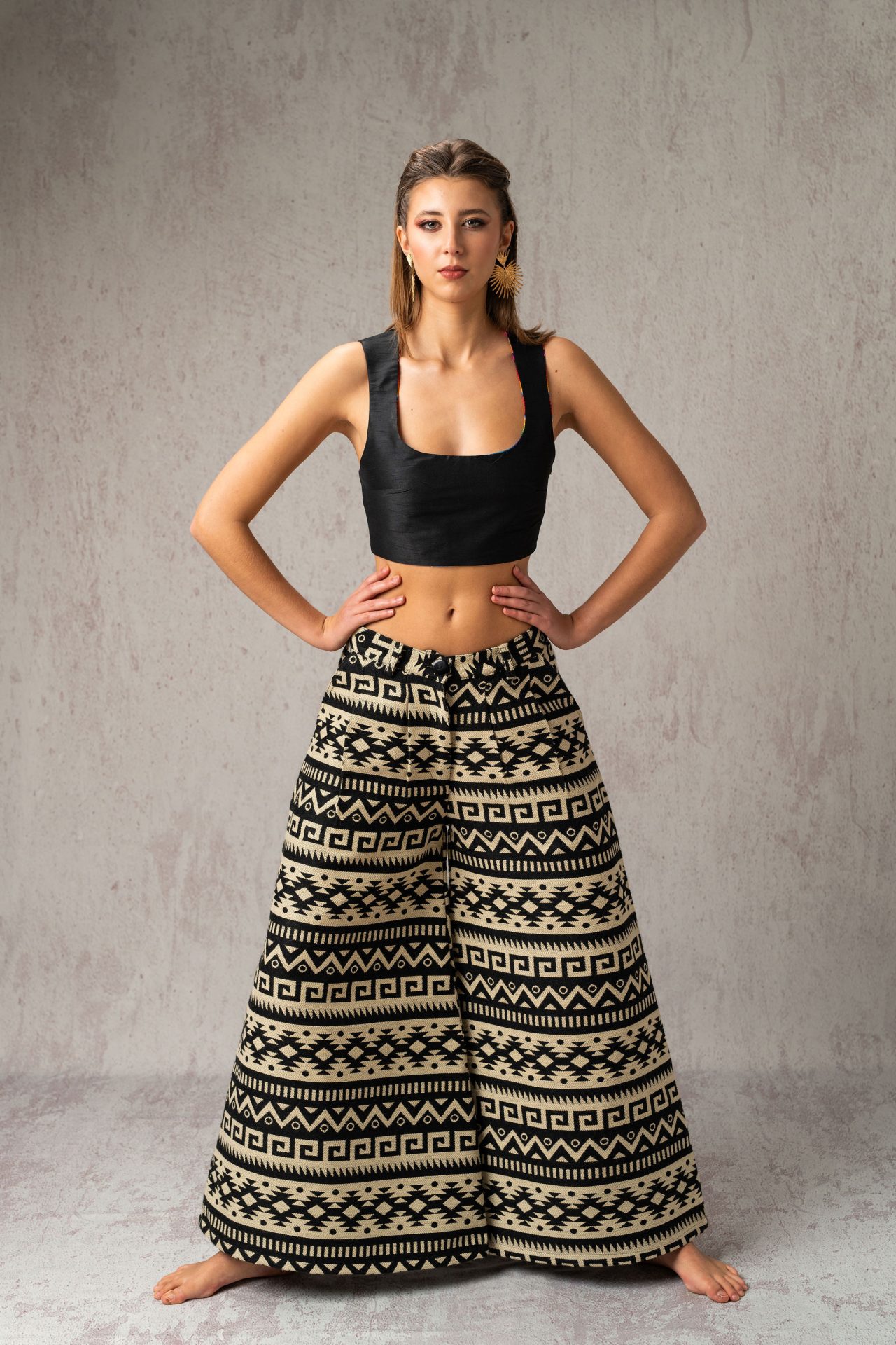 KAY Pants White and Black - Awka Willka